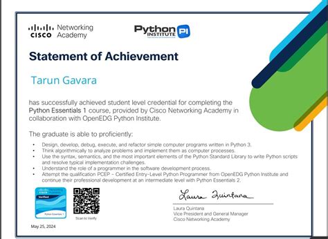 tarun gavara on linkedin python cisco programming cerification
