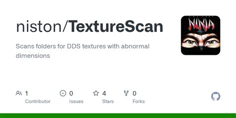 GitHub Niston TextureScan Scans Folders For DDS Textures With Abnormal Dimensions
