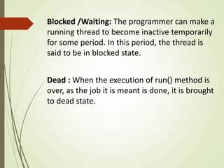 Multithreading In Java PPTX Programming Languages Computing