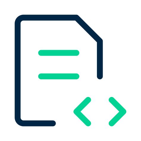 Code Generic Outline Color Icon