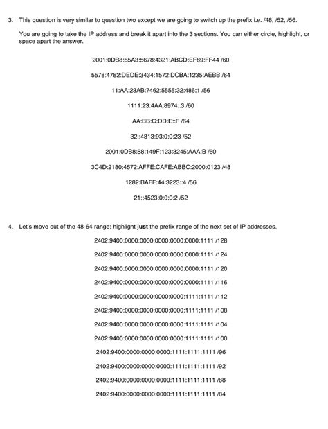 Solved 1 What Are The 3 Sections Of An IPv6 Address And How Chegg Com