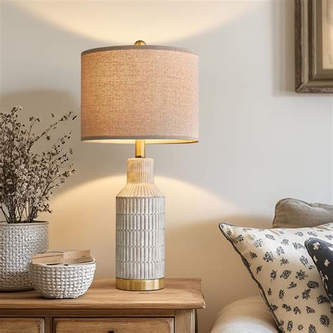 Usumkky 25 Modern Ceramic Lamps Single Table Lamp For Living Room
