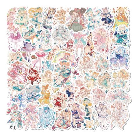 Набор наклеек милые аниме девушки 60 штук купить в Минске цена в Беларуси