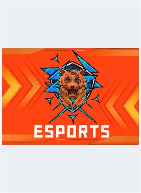 Esports 게임 로고 포스터 호랑이 로고 오렌지 포스터 이미지 사진 466938806 무료 다운로드