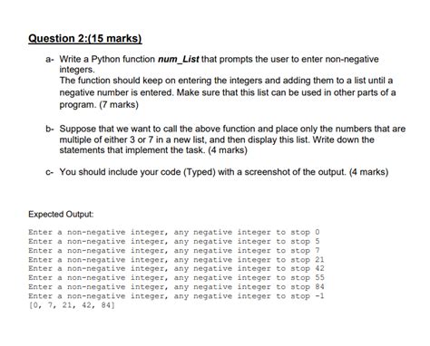 Solved Question Marks A Write A Python Function Chegg