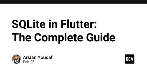 Sqlite In Flutter The Complete Guide Dev Community