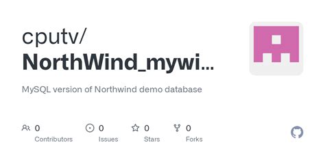 Github Cputvnorthwindmywind Mysql Version Of Northwind Demo Database