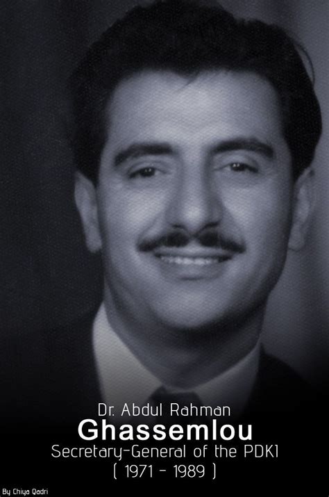 Dr Abdul Rahman Ghassemlou 1971 1989 Art Prints Quotes Prints