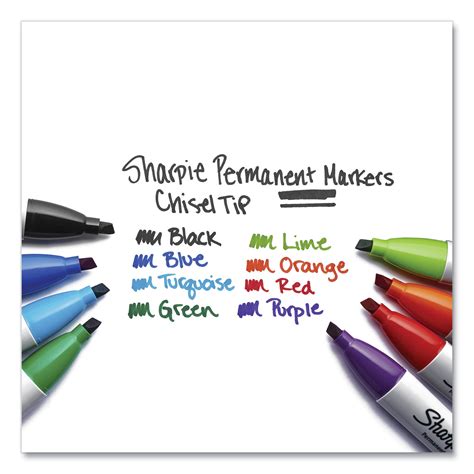 Chisel Tip Permanent Marker Medium Chisel Tip Black Dozen Reparto