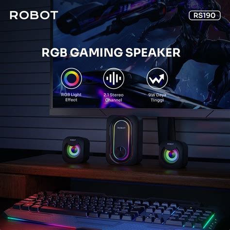 Speaker Robot Rs190 Computer Speaker Usb Rgb Toko Komputer Rtc Bali