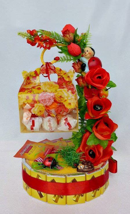 71 Iraida60 Конфеты в подарок Съедобные поделки Цветы украшения
