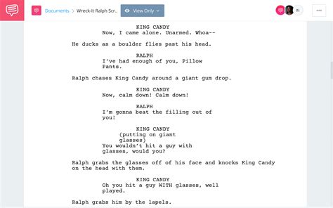 wreck it ralph script pdf download — plot quotes and analysis