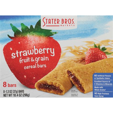 Stater Bros Markets Cereal Bars Fruit And Grain Strawberry 1 3 Oz