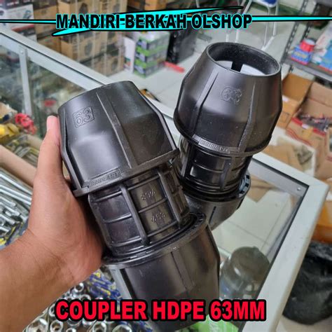 Fitting Pipa HDPE Straight Coupler Ukuran 63 63 MM Sambungan Pipa HDPE 2 Inch Lazada