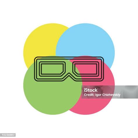 3d 안경 아이콘벡터 영화 영화관 일러스트 레이 션 0명에 대한 스톡 벡터 아트 및 기타 이미지 0명 반짝이는 벡터