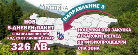 НОВ ПАКЕТ Направление 3 Балнеокомплекс Медика Наречен
