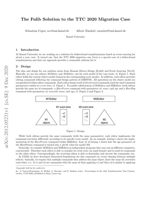 Pdf The Fulib Solution To The Ttc 2020 Migration Case