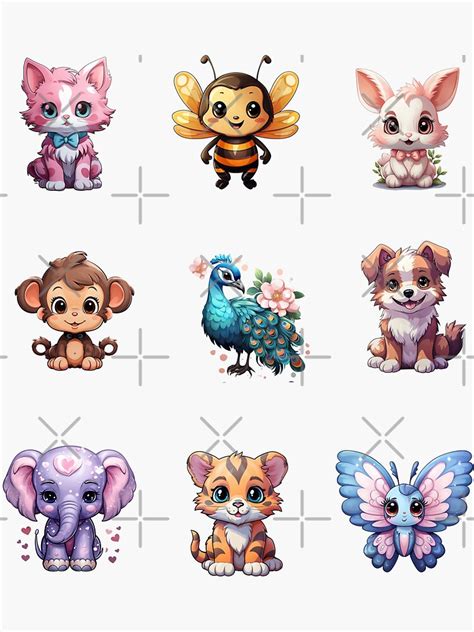 Bee Cat Dog Elephant Hare Monkey Peacock Tiger Butterfly