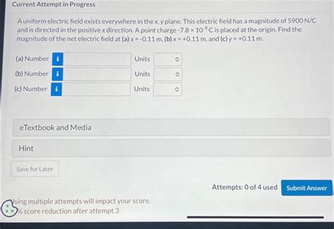 Solved A Uniform Electric Field Exists Everywhere In The X Y