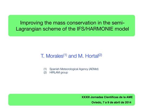 Improving The Mass Conservation In The Semi Lagrangian Scheme Of The