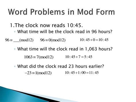 Ppt Modular Math Powerpoint Presentation Free Download Id2620248