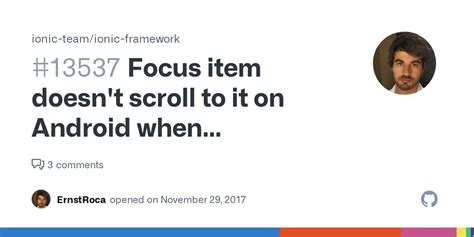 Focus Item Doesnt Scroll To It On Android When Statusbar