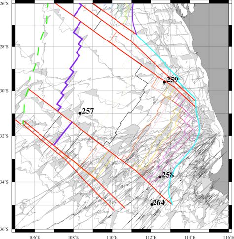 Magnetic Anomalies Along Track With Positive Anomalies Plotted At 45