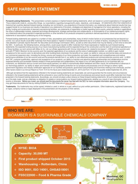 Safe Harbor Statement Pdf Intellectual Property Us Securities