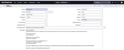 Servicenow Integration Blubracket Documentation