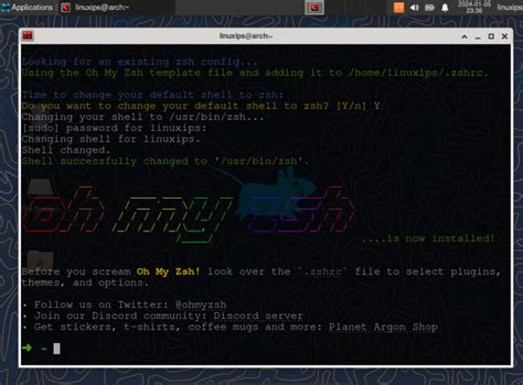 How To Install ZSH On Arch Linux Linuxips