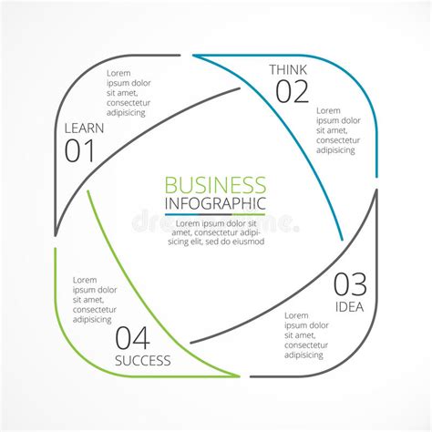 Vector Circle Arrows Linear Infographic Cycle Diagram Graph