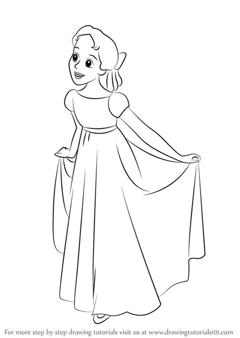 How To Draw Wendy Darling From Peter Pan Peter Pan Step By Step
