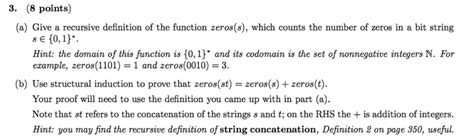 Solved Points A Give A Recursive Definition Of The Chegg