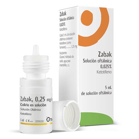 Zabak Ketotifeno 025 Mg Solución Oftálmica 5 Ml Farmacompara