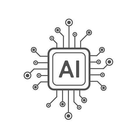 premium vector artificial intelligence circuit line style machine