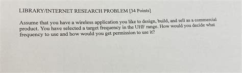 Solved Libraryinternet Research Problem 34 ﻿points Assume