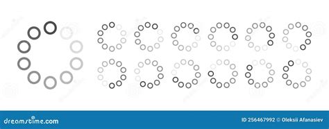 Circular Loading Buffering Icons Vector Stock Vector Illustration Of Sign Loader 256467992