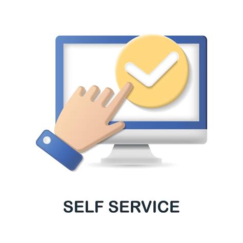 premium vector self service icon 3d illustration from customer