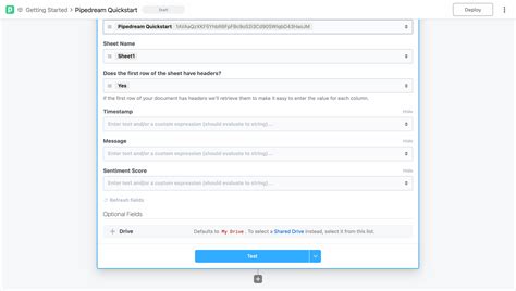 Quickstart Workflow Development