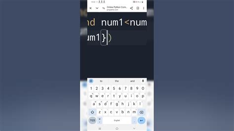 A Phython Code Smaller Number Knowing Project Youtube