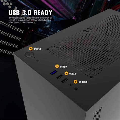 DarkFlash Micro ATX Mini ITX Tower MicroATX Computer Case With Magnetic Design Wide Open Door