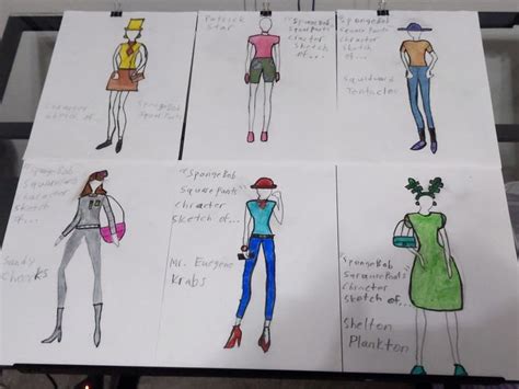 From Sketchs Designs The Spongebob Squarepants Character Sketches
