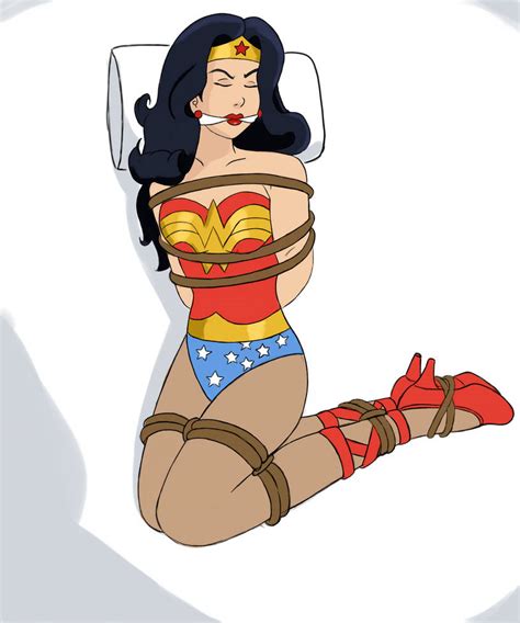 Wonder woman August 2022 bound and gagged by CPUKnightX1 on DeviantArt