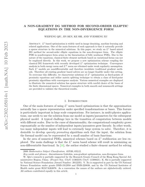 Pdf A Non Gradient Dg Method For Second Order Elliptic Equations In