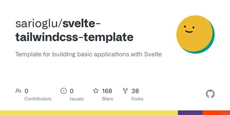 Github Sarioglusvelte Tailwindcss Template Template For Building