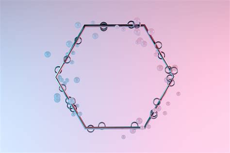 3d 기하학적 인 모양 구체 공중 부양 최소한의 디자인을 가진 추상 빈 육각형 프레임 과학에 대한 스톡 사진 및 기타 이미지
