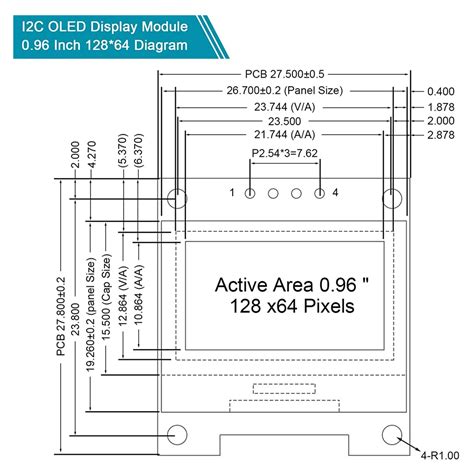 096 Inch Oled Iic Serial Oled Display Module 128x64 I2c Ssd1306 Board