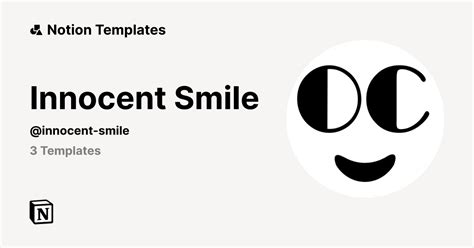 Innocent Smile Template Creator Notion Marketplace