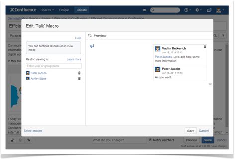 efficient communication in confluence stiltsoft