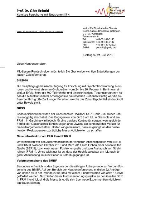 Prof Dr Götz Eckold Sni Portal